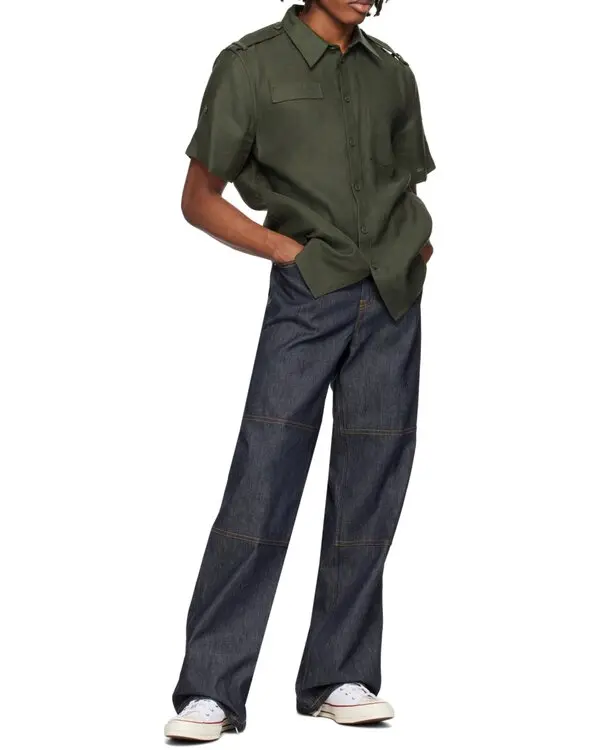 Helmut Lang Short Sleeved Epaulet Shirt