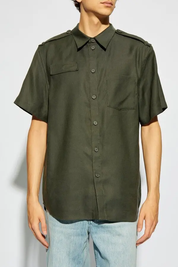 Helmut Lang Short Sleeved Epaulet Shirt