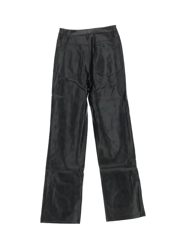 ROTATE BY BIRGER CHRISTENSEN Logo Embossed Belt Ring Casual Pants