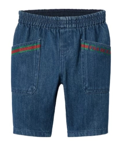 Gucci Denim Pants With Web Embroidery