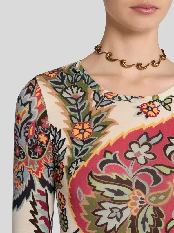 Etro Paisley Jersey Top