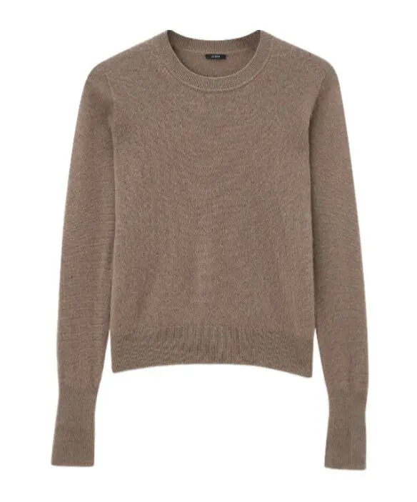 JOSEPH Round-neck Long-sleeve Sweater - Mushroom