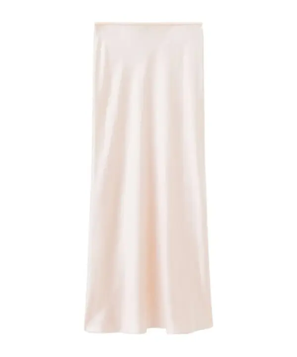 JOSEPH Isaak Bias-cut Silk Midi Skirt - White