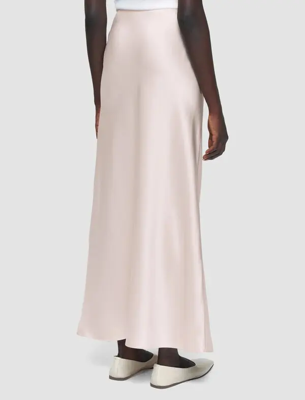 JOSEPH Isaak Bias-cut Silk Midi Skirt - White