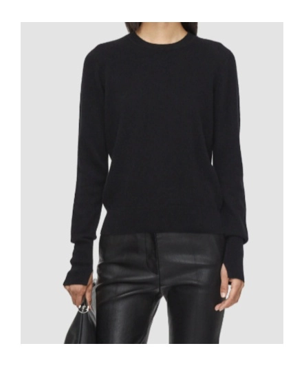 JOSEPH Light Pure Cashmere Round Neck Jumper - Black