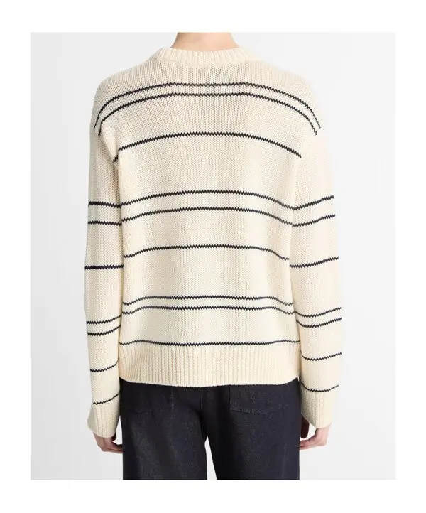 Vince Striped Crew-neck Sweater