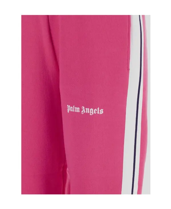 Palm Angels Logo Printed High Waist Track Pants