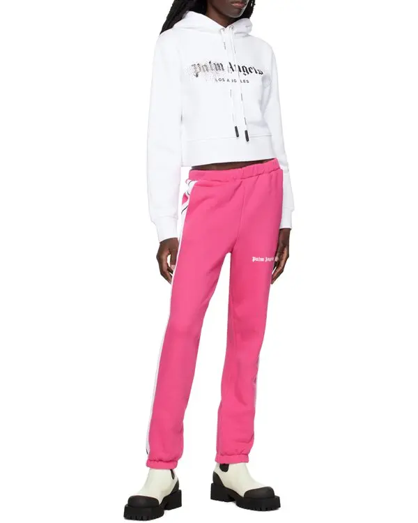 Palm Angels Logo Printed High Waist Track Pants