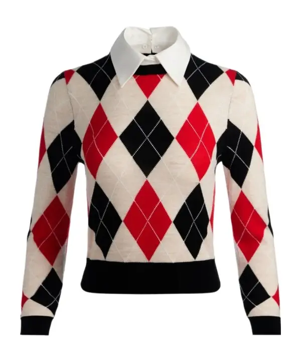 ALICEOLIVIA Carolann Argyle Pullover
