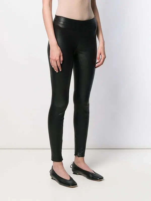 Vince Slim Fit Leather Trousers