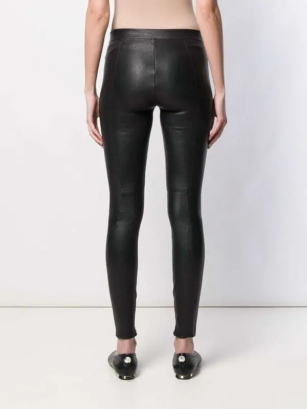 Vince Slim Fit Leather Trousers