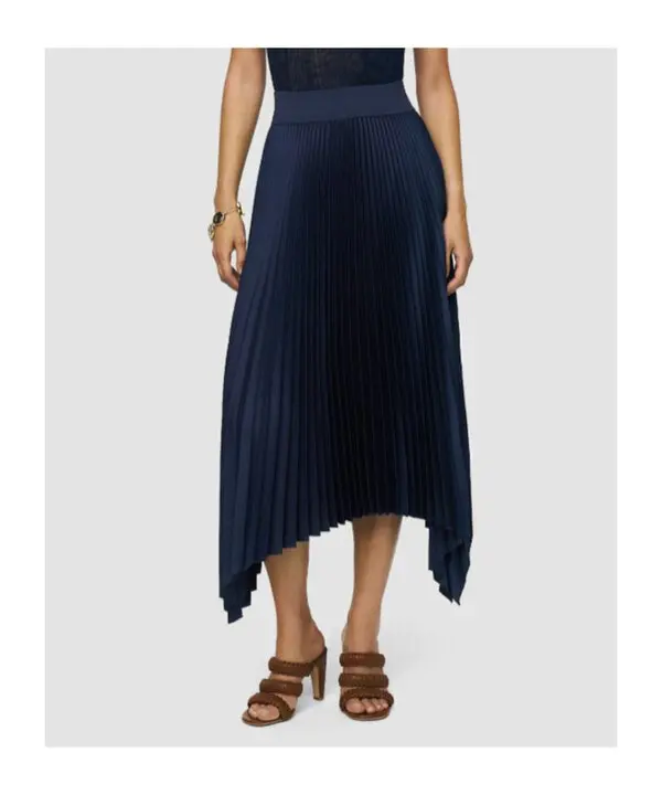 JOSEPH Ade Knit Weave Plissé Skirt