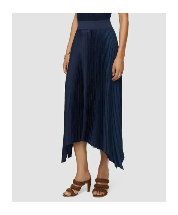 JOSEPH Ade Knit Weave Plissé Skirt