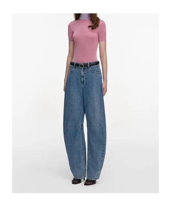 SELF-PORTRAIT Short Sleeve Knit Top