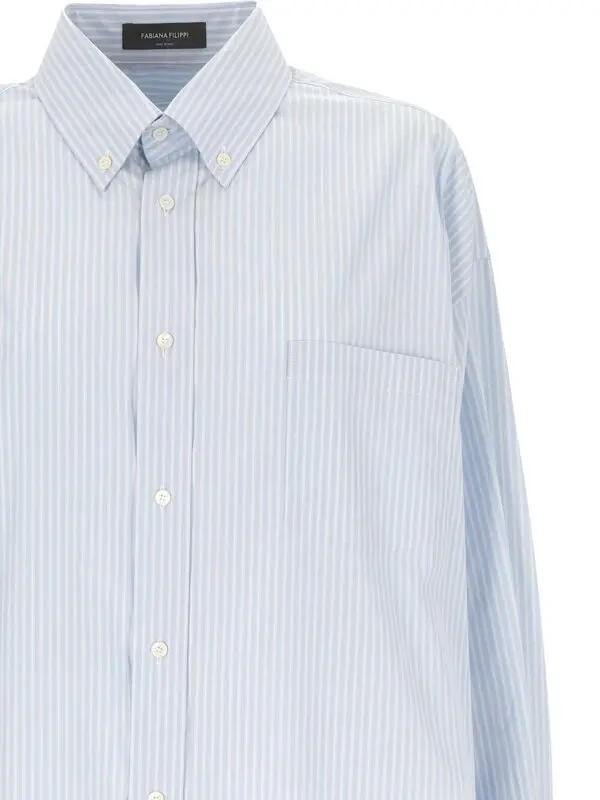 Fabiana Filippi Striped Cotton Poplin Shirt
