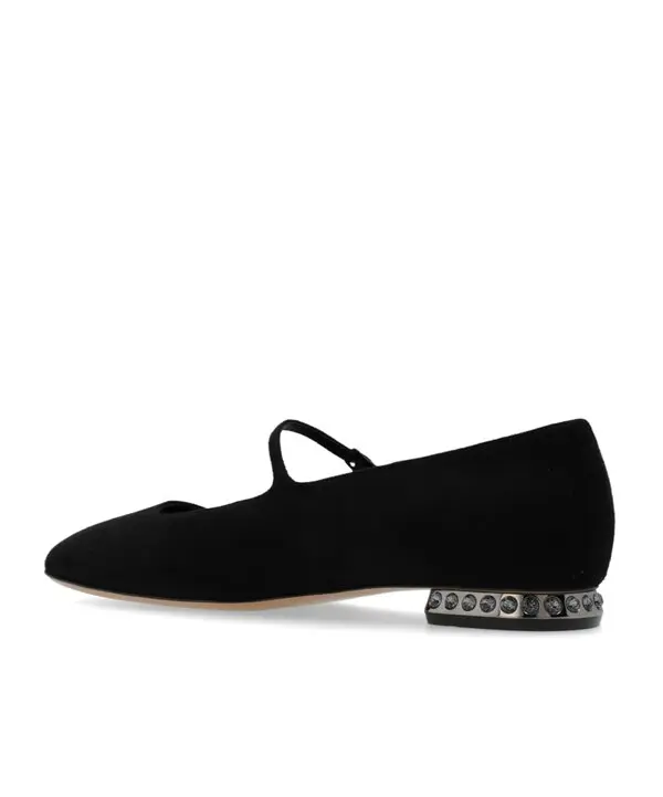 Casadei Buckle Square Toe Strapped Pumps