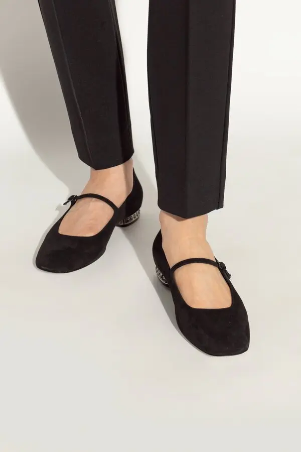 Casadei Buckle Square Toe Strapped Pumps