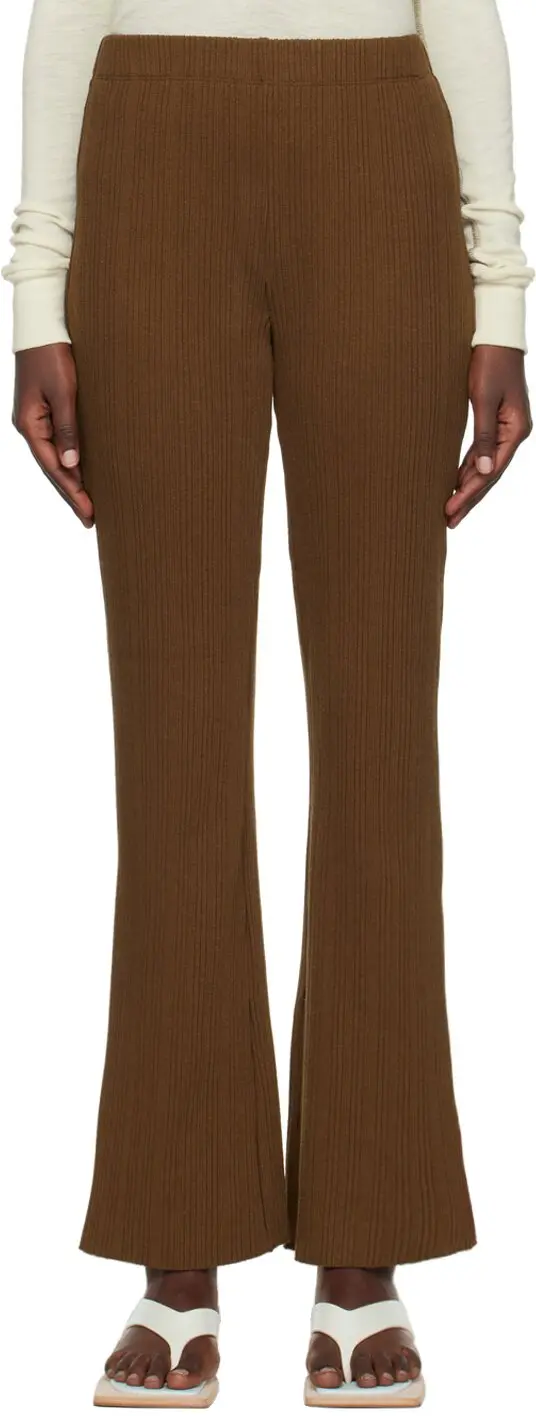 Vince Ribbed Flared-leg Trousers