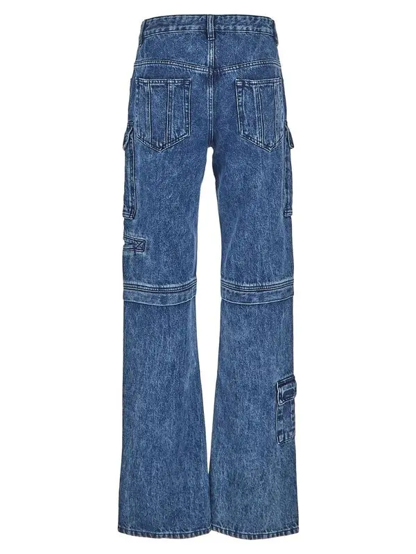 Isabel Marant Étoile Vokayo Acid Wash Cargo Jeans
