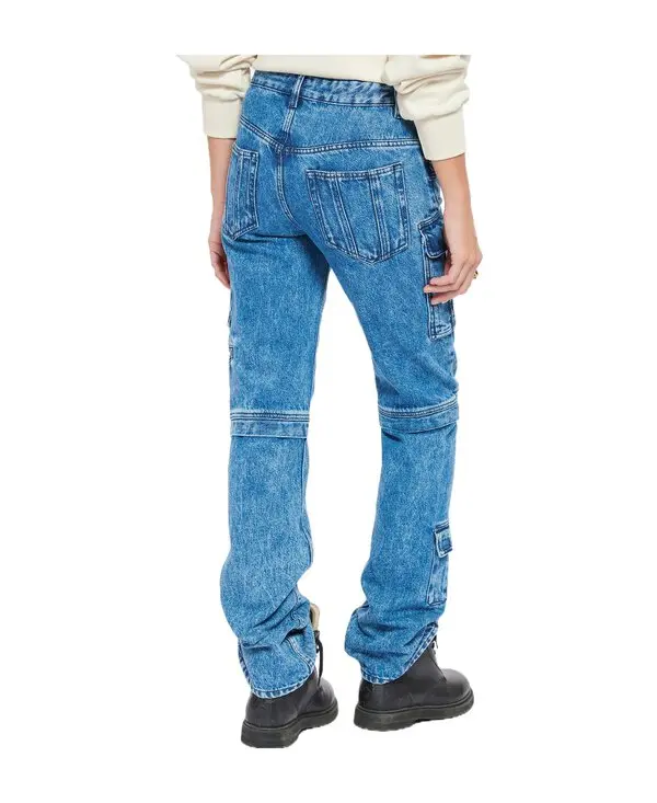 Isabel Marant Étoile Vokayo Acid Wash Cargo Jeans