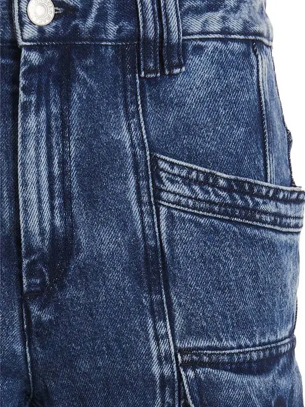 Isabel Marant Étoile Vokayo Acid Wash Cargo Jeans