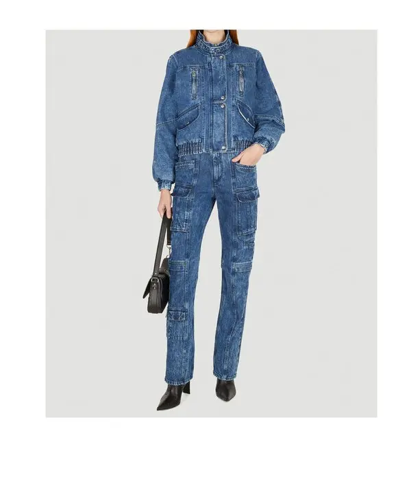 Isabel Marant Étoile Vokayo Acid Wash Cargo Jeans