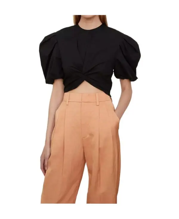 Vince Cropped Knot T-shirt