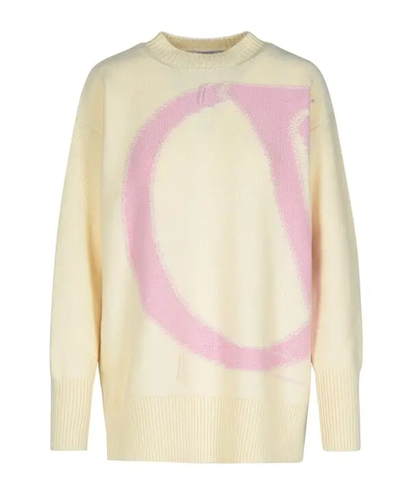 Off-White Crewneck Long-sleeved Jumper - Nude