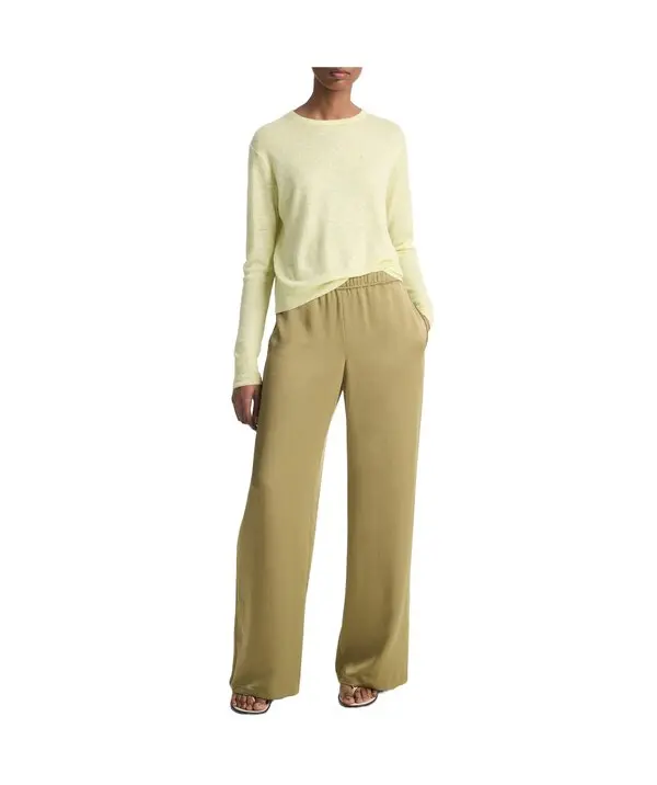 Vince Satin-finish Straight Trousers