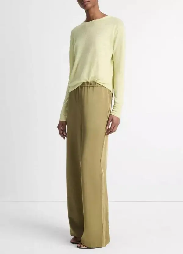 Vince Satin-finish Straight Trousers