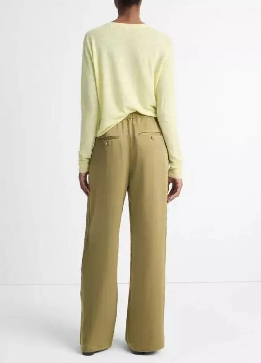 Vince Satin-finish Straight Trousers