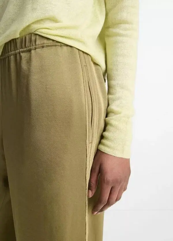 Vince Satin-finish Straight Trousers