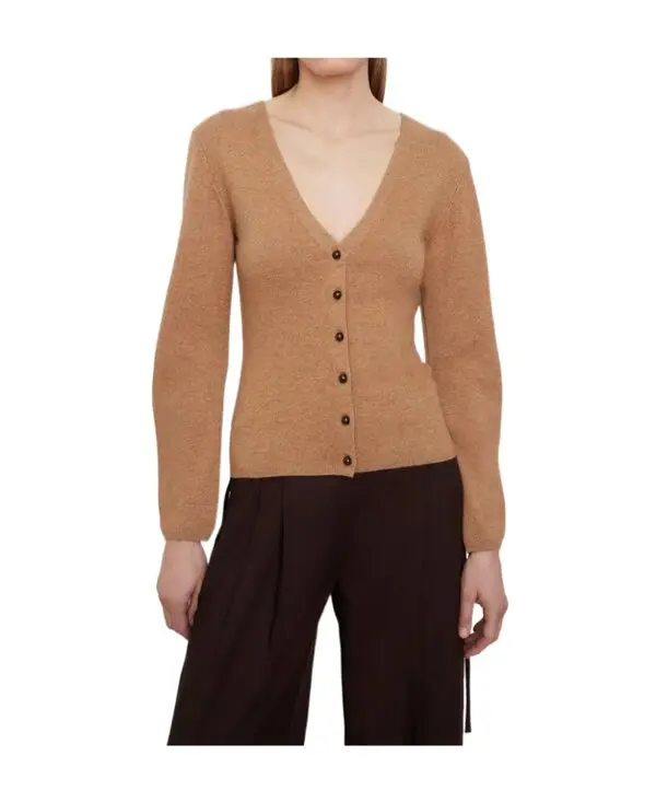 Vince Buttoned-up V-neck Knitted Cardigan