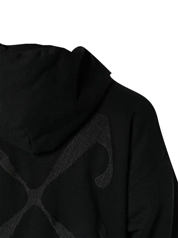 Off-White Logo Embroidered Drawstring Hoodie