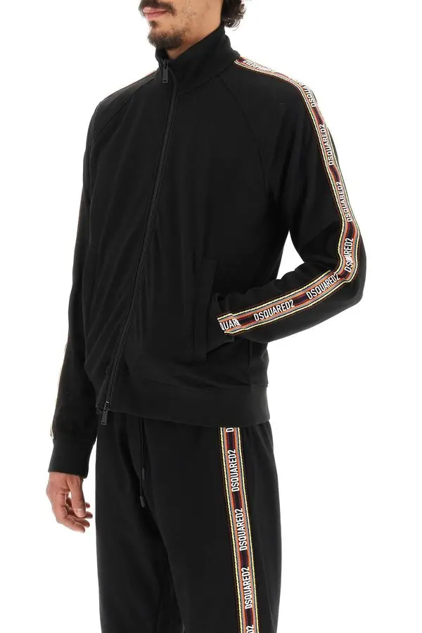 Dsquared2 Embroidered Logo Zip-up Sweatshirt