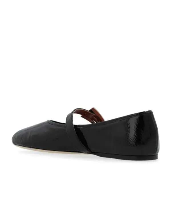 Paris Texas Sveva Patent Buckle Ballet Flat