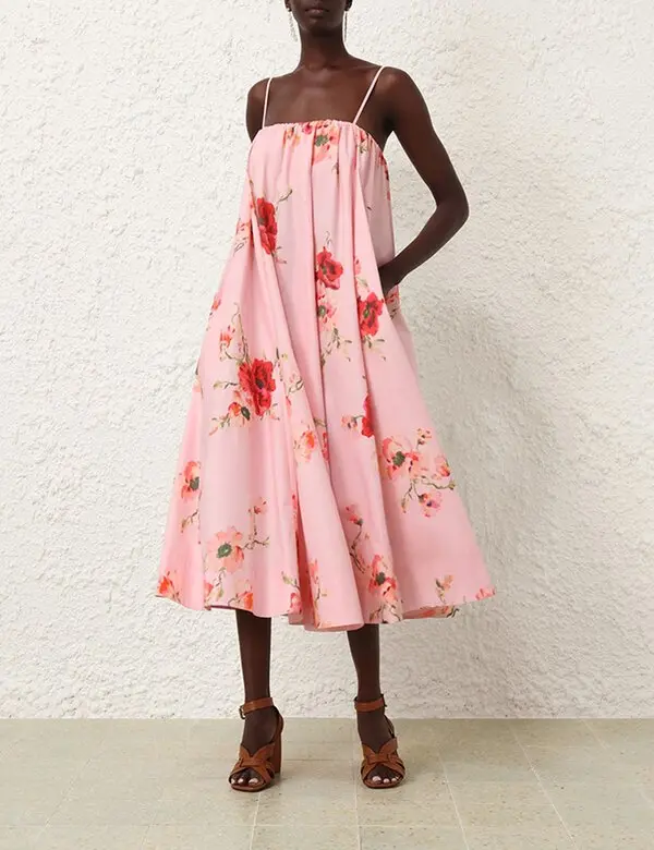 Zimmermann Lightburst Floral-print Midi Dress