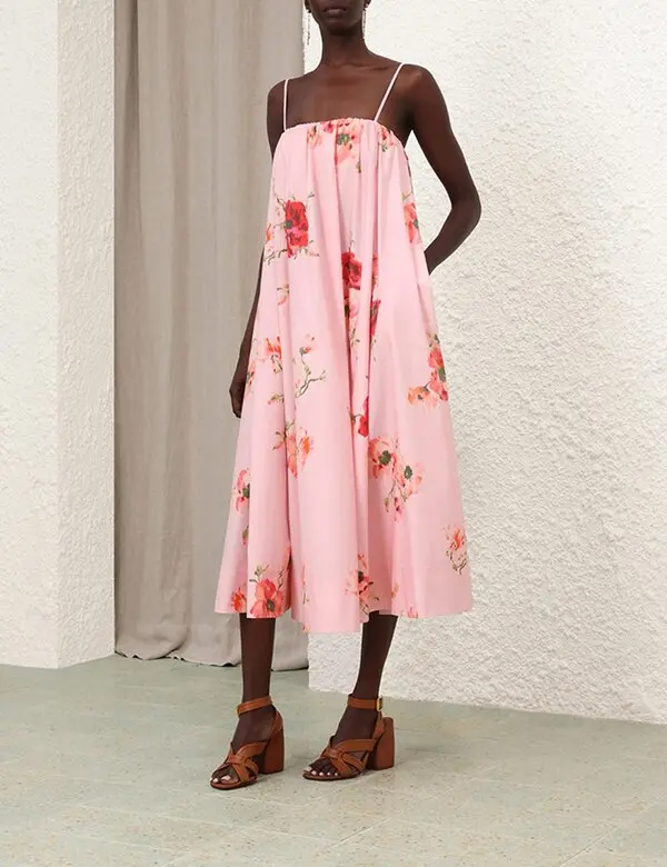 Zimmermann Lightburst Floral-print Midi Dress