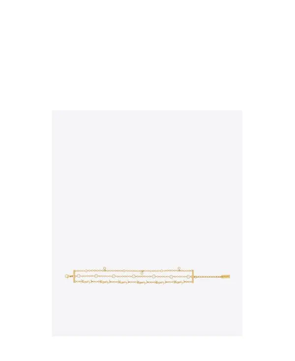 Saint Laurent Cassandre Logo Plaque Bracelet