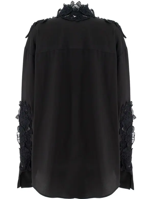 Ermanno Scervino Lace Detail Long Sleeve Shirt
