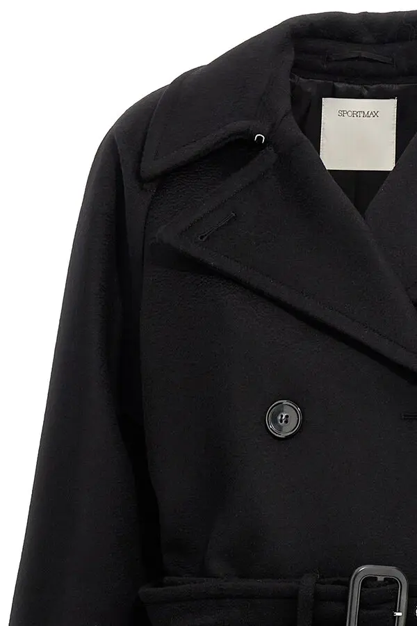 Sportmax Leandro Double-breasted Long-sleeved Coat