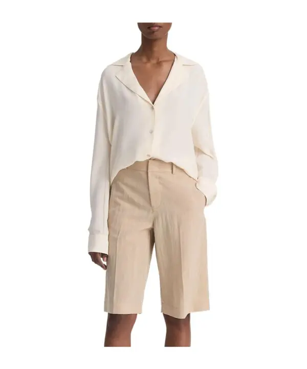 Vince Semi-sheer Silk Shirt - Nude