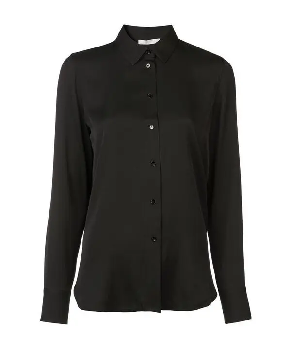 Vince Classic Button Shirt - Black