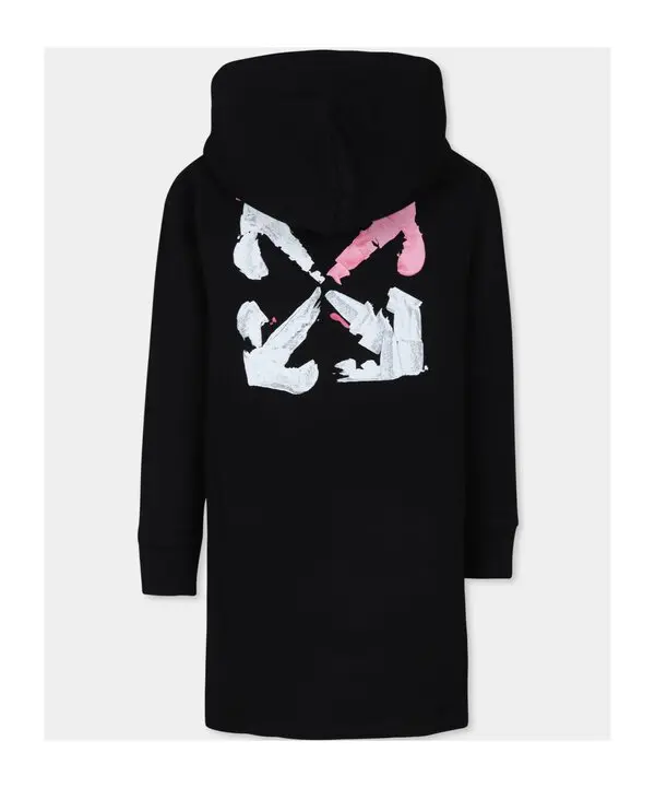Off-White Hooded Dress With Logo Detail