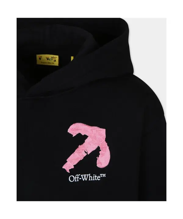 Off-White Hooded Dress With Logo Detail