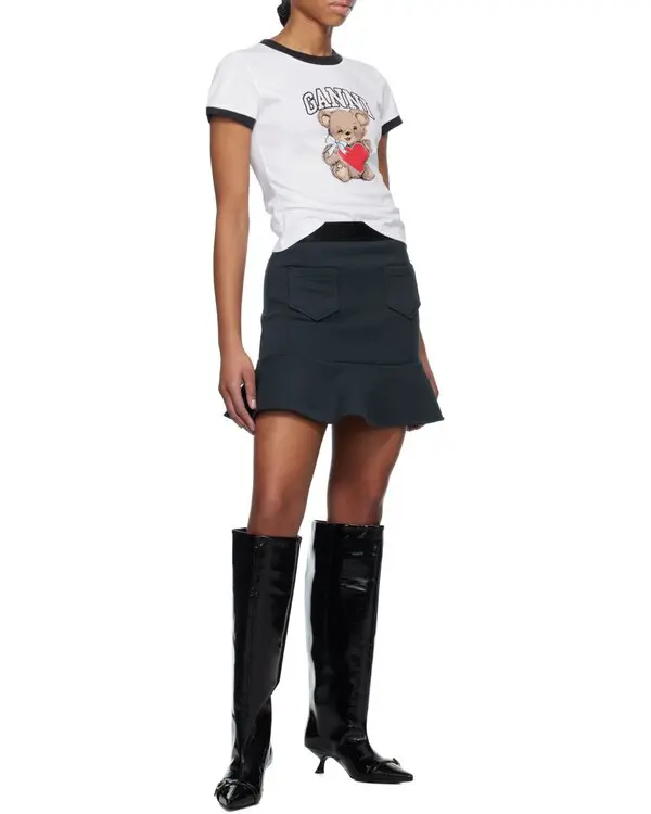 GANNI Eyelets Slouchy High Shaft Boots