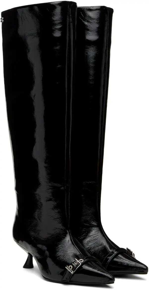 GANNI Eyelets Slouchy High Shaft Boots