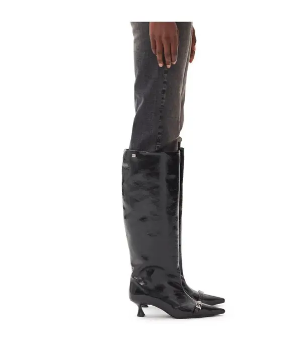 GANNI Eyelets Slouchy High Shaft Boots