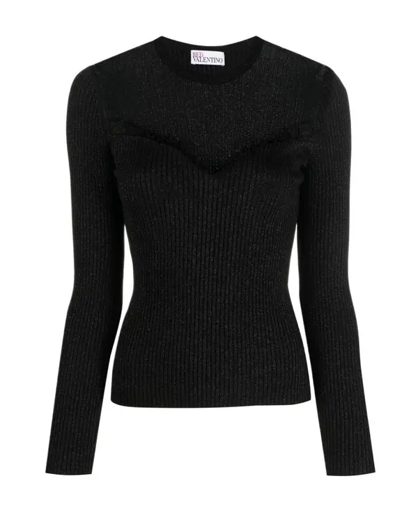 Red Valentino Sheer-panel Detail Jumper