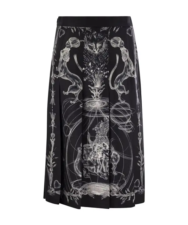 Fabiana Filippi Graphic Printed Pleated Midi Skirt
